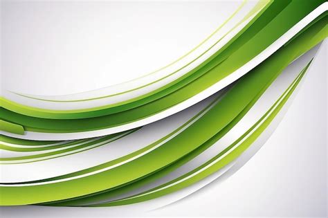 Premium Photo Vector Abstract Green Curved Lines Background Template Brochure Design