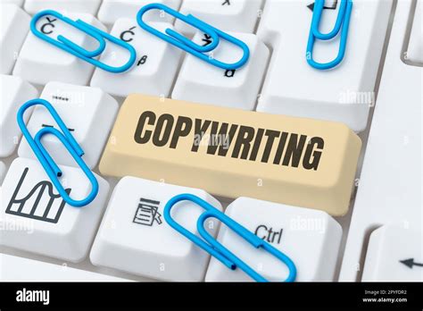 Writing Displaying Text Copywriting Business Concept Writing The Text Of Advertisements Or