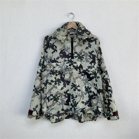 Mickey Mouse × Vintage Mickey Mouse Camouflage Half Zipped Jacket Grailed