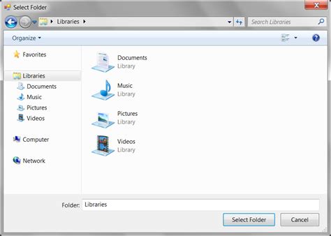 OpenFolderDialog Medo S Home Page