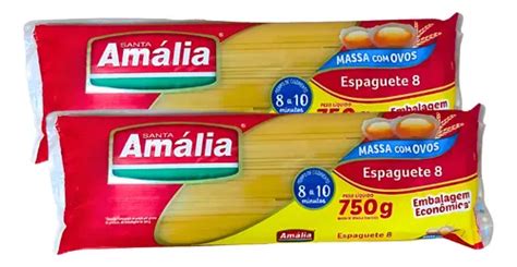 Macarrão Espaguete 8 Com Ovos 750g Santa Amália Kit 2 Un Mercadolivre