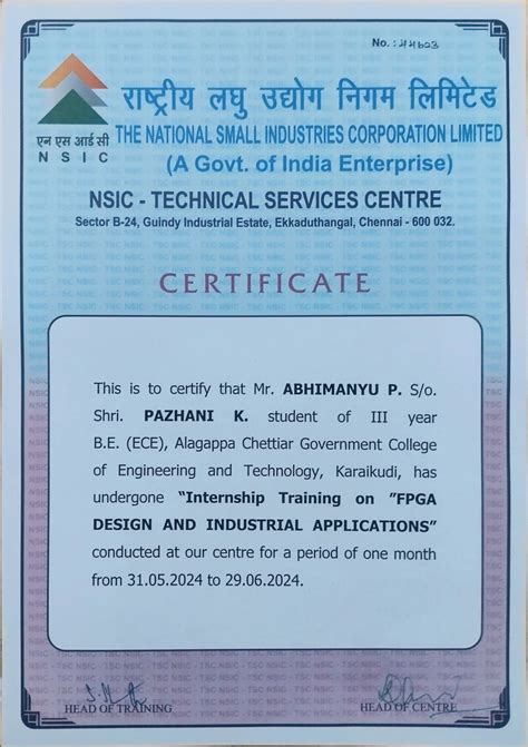 Abhimanyu P On Linkedin Modelsim Xilinx Bestperformer Nsic Internship