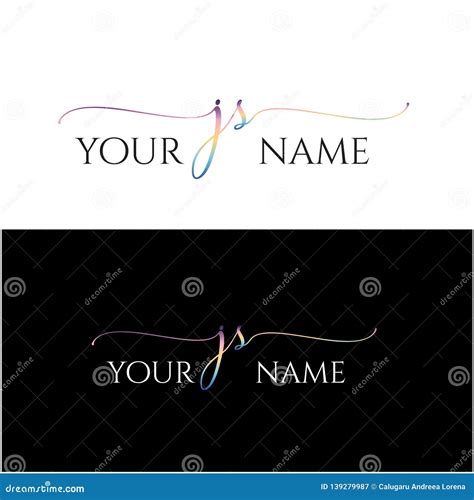 Monograma Js Stock Vector Illustration Of Balance Hair 139279987