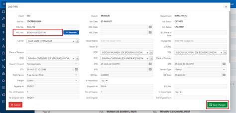 How To Get A System Generated Hbl No For A Job In Fresa