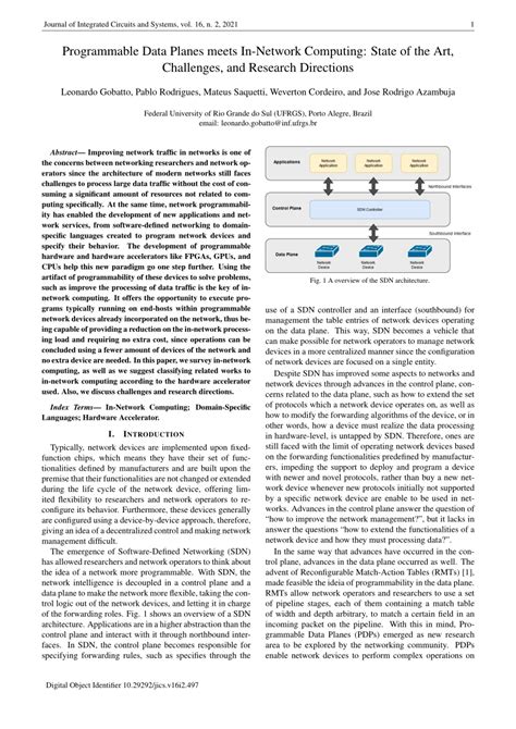 Pdf Programmable Data Planes Meets In Network Computing A Review Of The State Of The Art And
