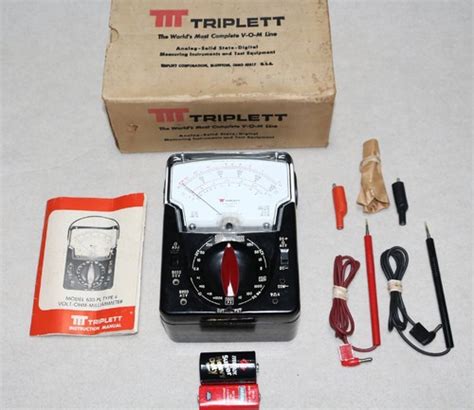 Triplett 630 Pl Vom Vintage Multimeter Tester Analog Measuring