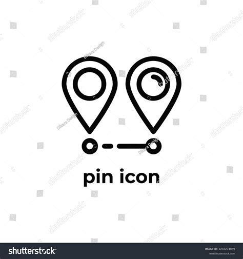 Simple Black Location Pin Flat Design Stock Vector Royalty Free
