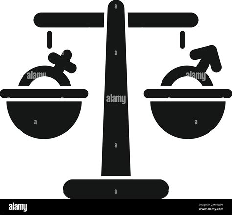Balance Scale Measuring Gender Equality With Male And Female Symbols