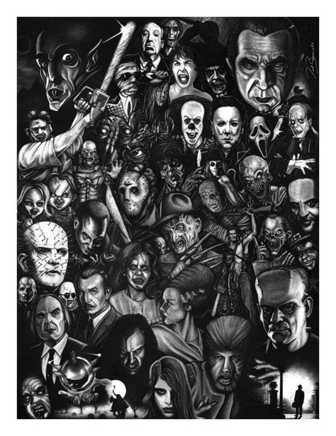 Some Of The Greatest Horror Characters Ever Movie Collage Horror Films Scary Movies