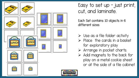 Sort By Size Attribute Activities Back To School Objects Preschool