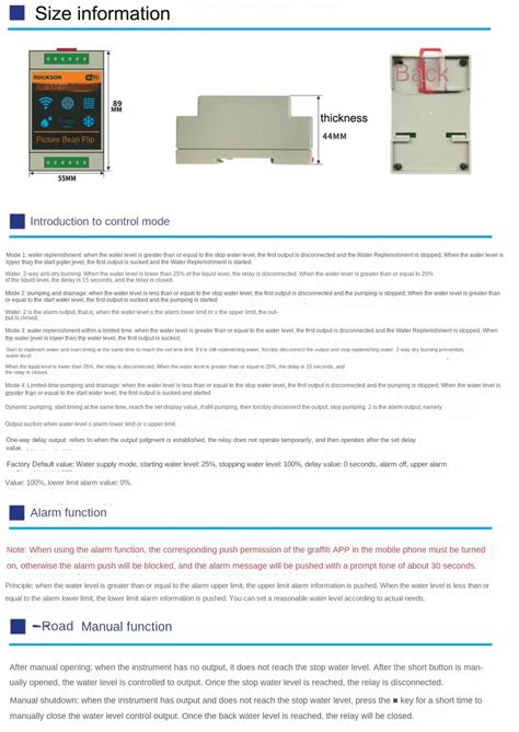 Packbox Automation Water Level Sensor Tuya Wifi Overflow Alarm Controller Leakage Flood Alarm