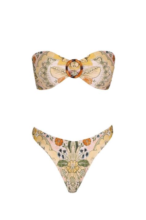 Zimmermann Laurel Bamboo Ring Bikini In White Lyst