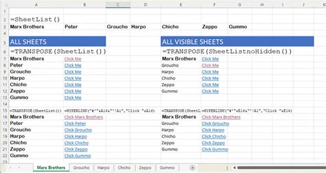 Automatic Worksheet Tabs List In Excel Office Watch