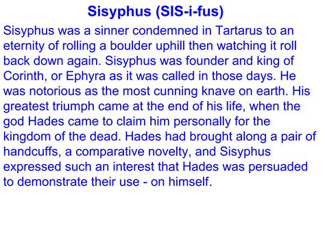 The Myth Of Sisyphus Ppt