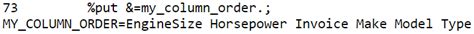 how to reorder variables in a sas dataset sas example code