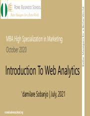 Introduction To Web Analytics Pdf Introduction To Web Analytics Damilare Sobanjo July 2021 Introduction To Web Analytics Pdf Introduction To Web Analytics Damilare Sobanjo July 2021