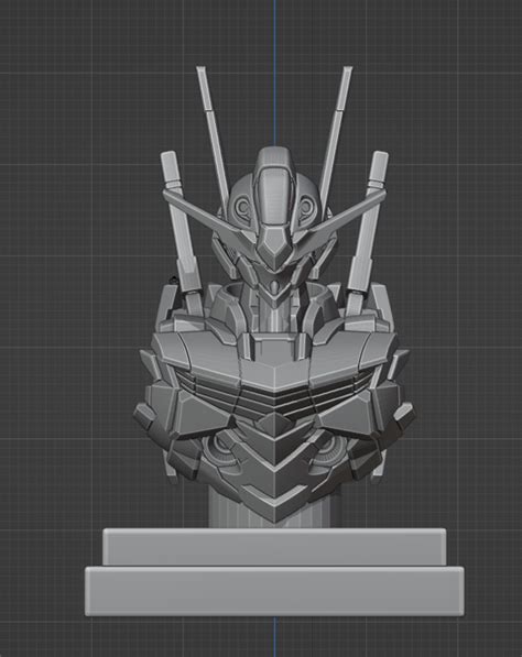 Stl File Aerial Gundam Bust Display 🤖・3d Print Design To Download・cults