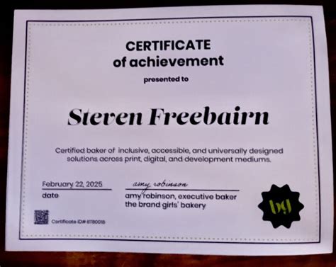 So Glad I Got To Attend The Baking The Blueprint For Accessible Design… Steven Freebairn