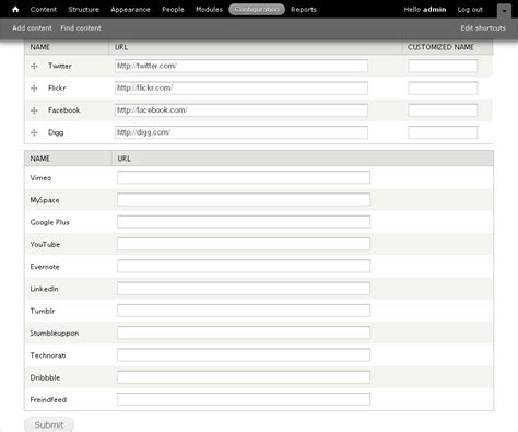 drupal how to edit social icons block follow module template