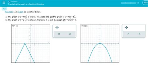 Solved Translate Each Graph As Specified Below A The Chegg Com