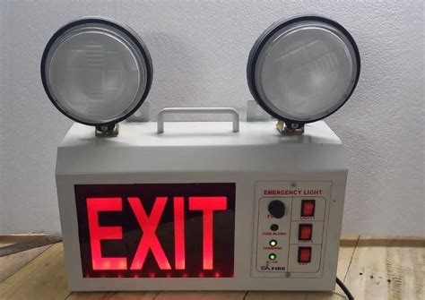 White Industrial Emergency Exit Light Cabinet Mild Steel 290x75x185 Mm Lxwxh At Rs 2200 In