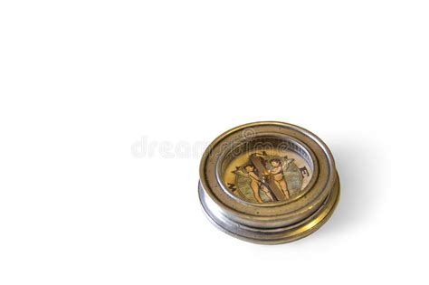 Old Compass With Shadow On A White Background Stock Image Image Of Early Directing 29315951