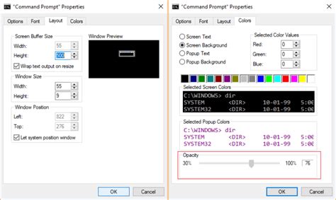 Change Command Prompt Screen Buffer Size And Transparency Level TechCult