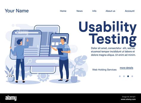 Illustration Vector Usability Testing Concept Landing Page With The