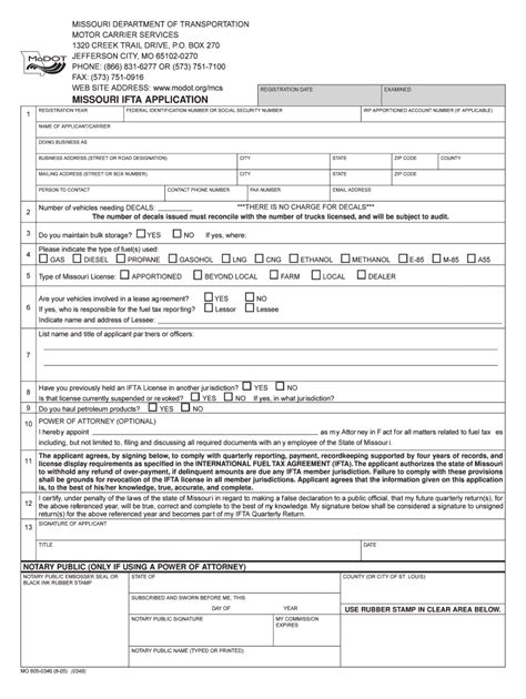 Missouri Ifta Application Form Fill Out And Sign Online Dochub