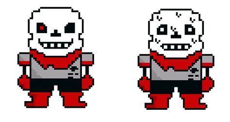 Smoothed Shaded Swapfell Sans Pixel Art Maker