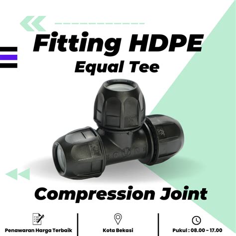 Jual Sambungan Pipa Hdpe Equal Tee 75mm Atau 2 1 2 Inch Fitting Aksesoris Compression Shopee