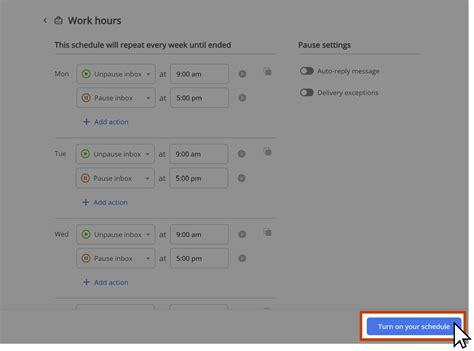 How To Set Up A Schedule To Automatically Pause Your Inbox After Work