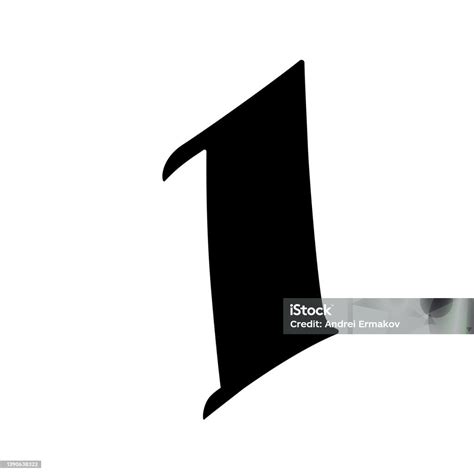 숫자는 고딕 양식입니다 벡터 흰색 배경에 격리된 기호입니다 서예와 레터링 중세 인물 개별 기호 문신을위한 우아한 글꼴 3에 대한 스톡 벡터 아트 및 기타 이미지 Istock