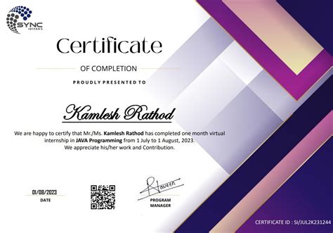 Kamlesh Rathod On Linkedin Internship Java Softwaredevelopment Syncintern Learningandgrowing