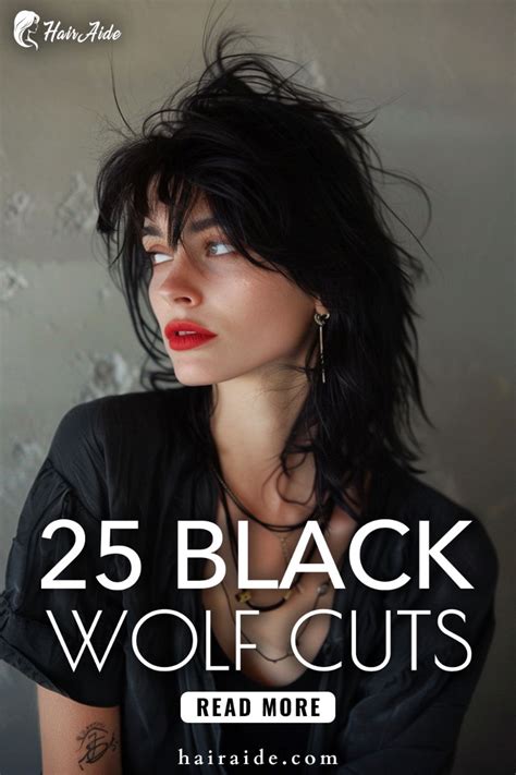 Black Wolf Cut Tutorial Shiny Black Hair Black Wolf Straight Black Hair