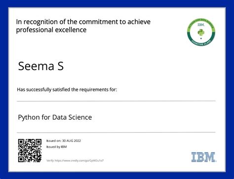 Seema S On Linkedin Pythonfordatascience Ibmtraining Datascience