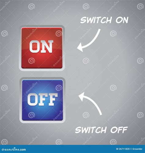 On Off Switch Button Stock Photo Image