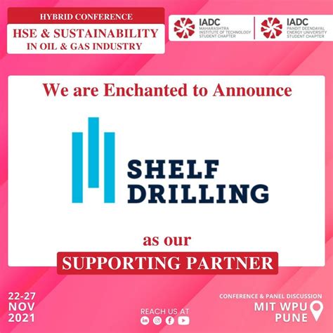 Hello Everyone Iadc Pdeu Sc Is Delighted To Announce Shelf Drilling As Our Supporting Partner