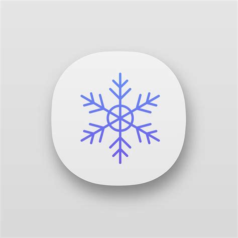 snowflake app icon ui ux user interface frosty weather air cooling cold temperature winter