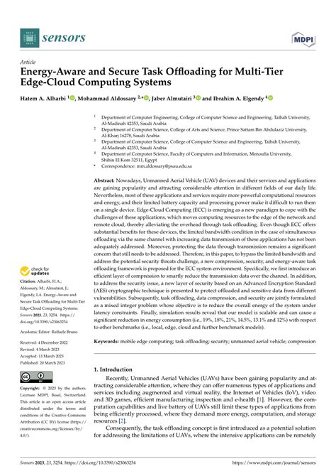 pdf energy aware and secure task offloading for multi tier edge cloud