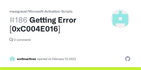 Getting Error 0xc004e016 · Issue 186 · Massgravelmicrosoft Activation Scripts · Github
