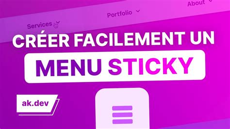 Créer Un Menu Sticky En Html Css Et Javascript Youtube