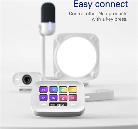 Elgato Stream Deck Neo 8x Customizable Lcd Keys 2x Touch Points Sensors Usb C 2 0 Braided