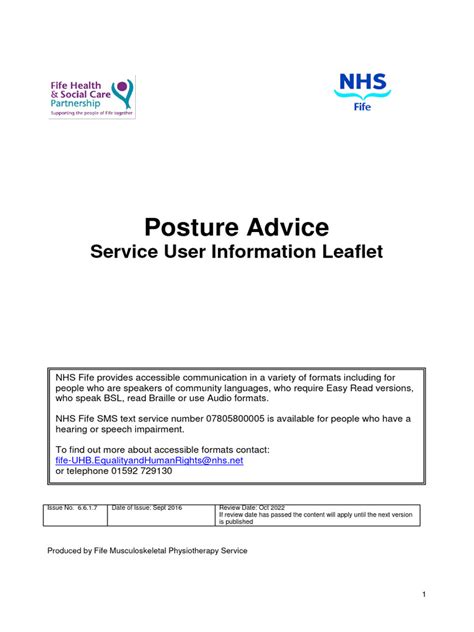 Posture Advice V7 Pdf Vertebral Column Hip