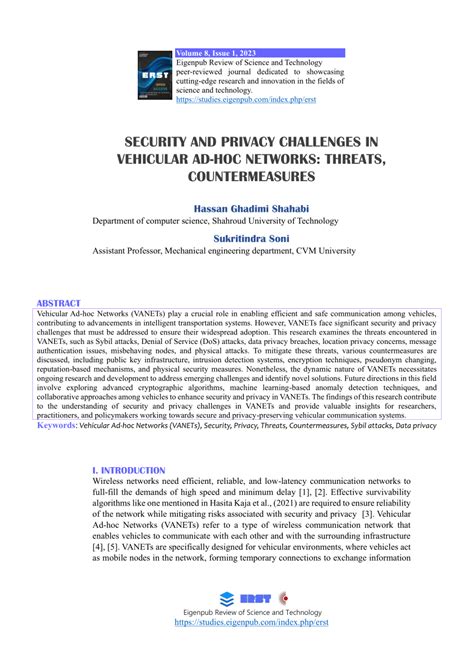 Pdf Security And Privacy Challenges In Vehicular Ad Hoc Networks