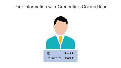 User Information With Credentials Colored Icon In Powerpoint Pptx Png And Editable Eps Format