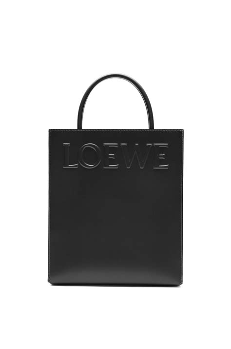 Loewe Standard A4 Tote In Sleek Calfskin Black Loewe
