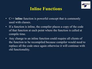 Lecture Friend Functions And Inline Functions Pptx
