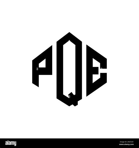 Pqe Letter Logo Design With Polygon Shape Pqe Polygon And Cube Shape