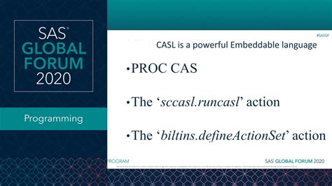 Casl A Language Specifically Designed For Interacting With Sas Viya
